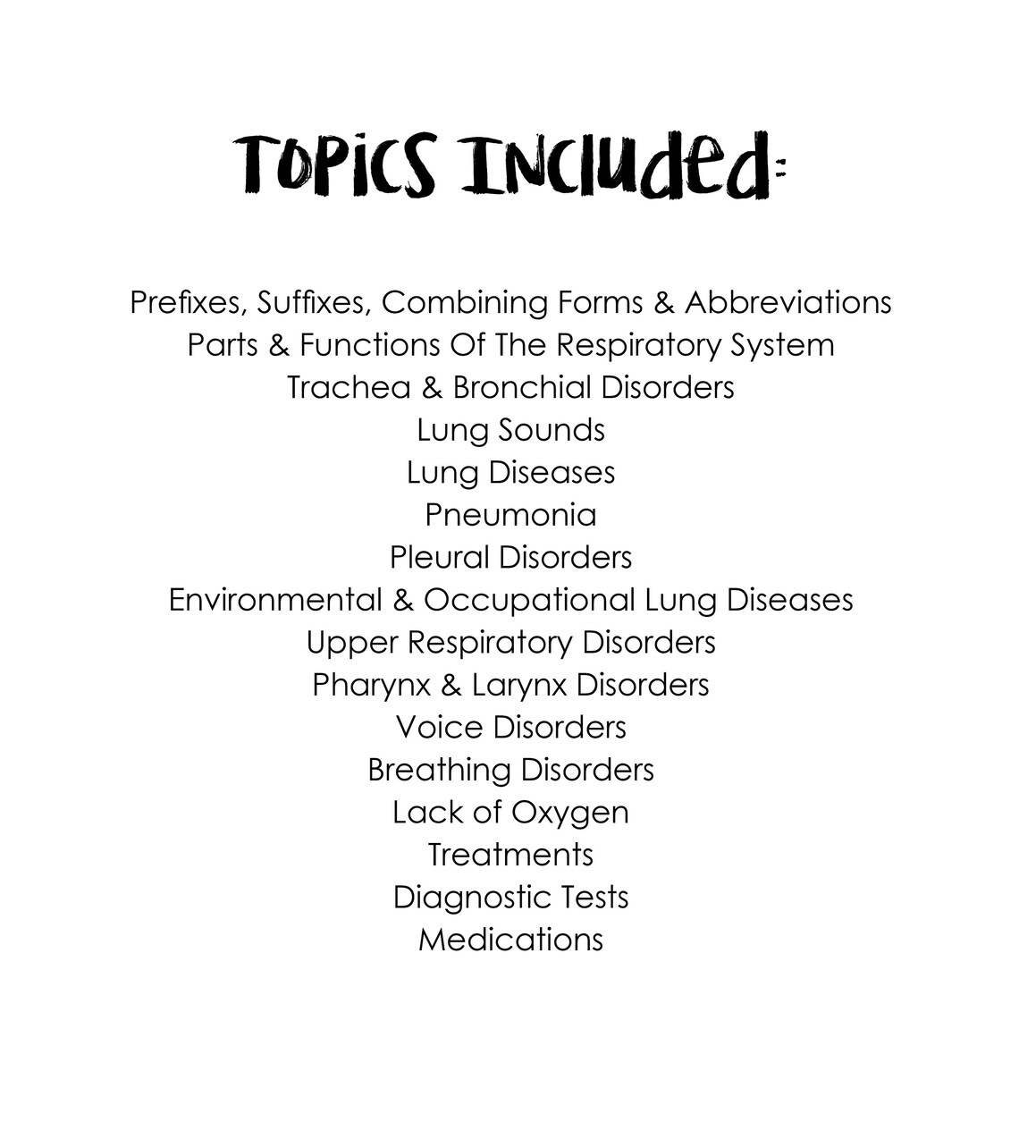 Respiratory System Medical Terminology - Etsy