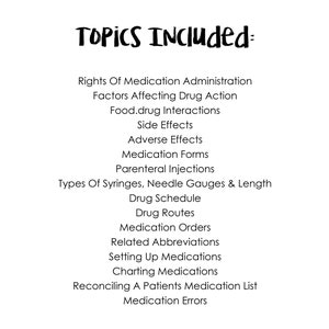 Medication Administration Nursing Notes - Etsy