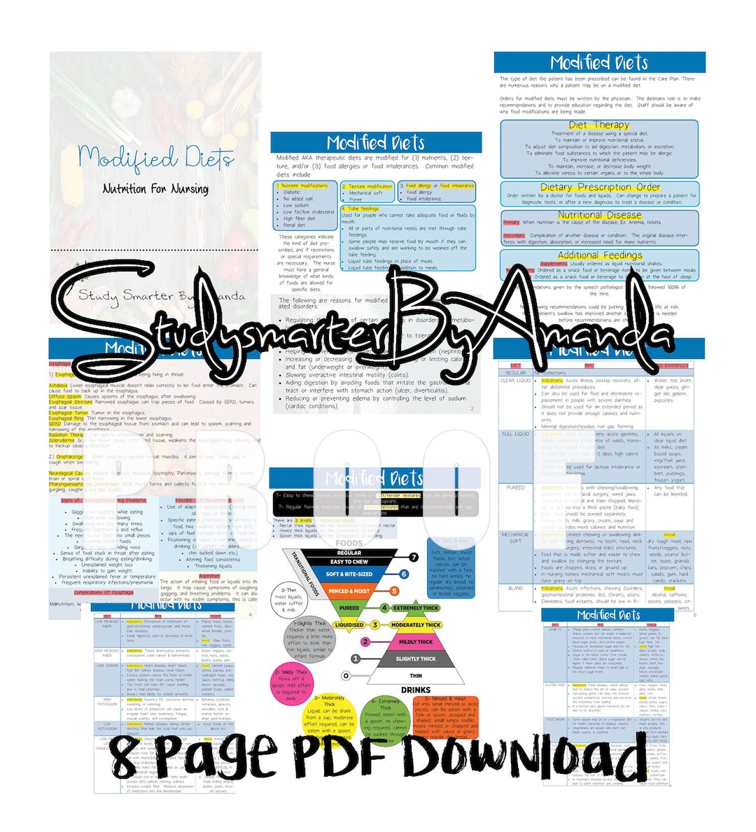 Modified Diets for Nursing - Etsy