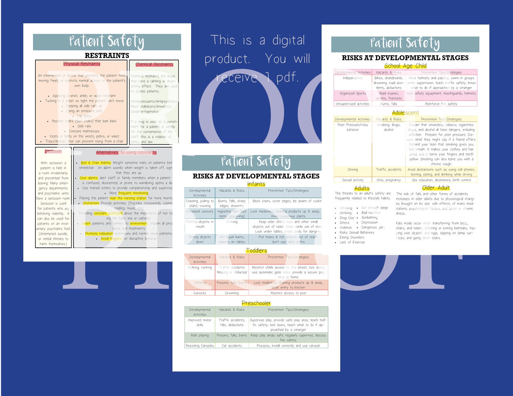 Patient Safety Nursing Notes - Etsy