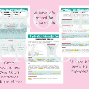 Medication Administration Nursing Notes - Etsy