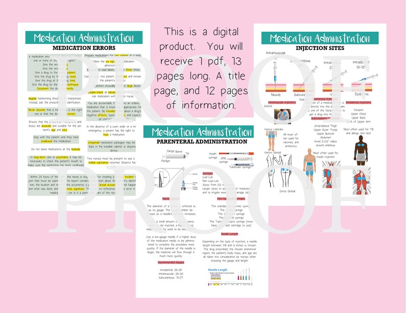 Medication Administration Nursing Notes - Etsy