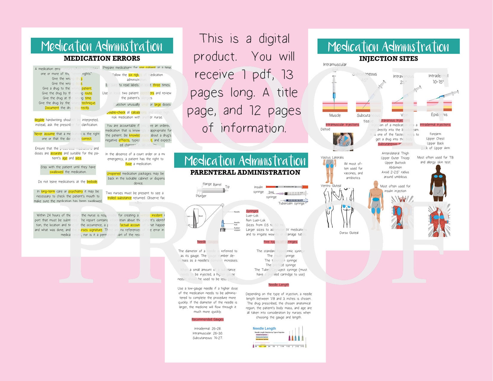 Medication Administration Nursing Notes - Etsy