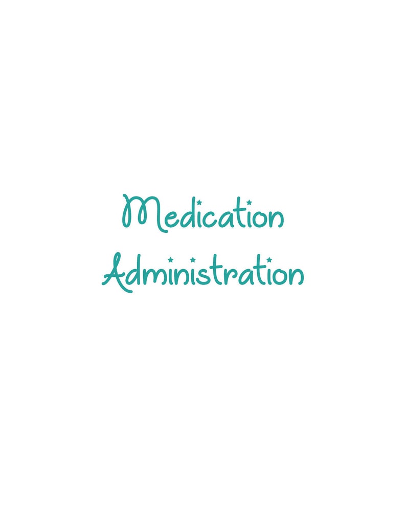 Medication Administration Nursing Notes - Etsy