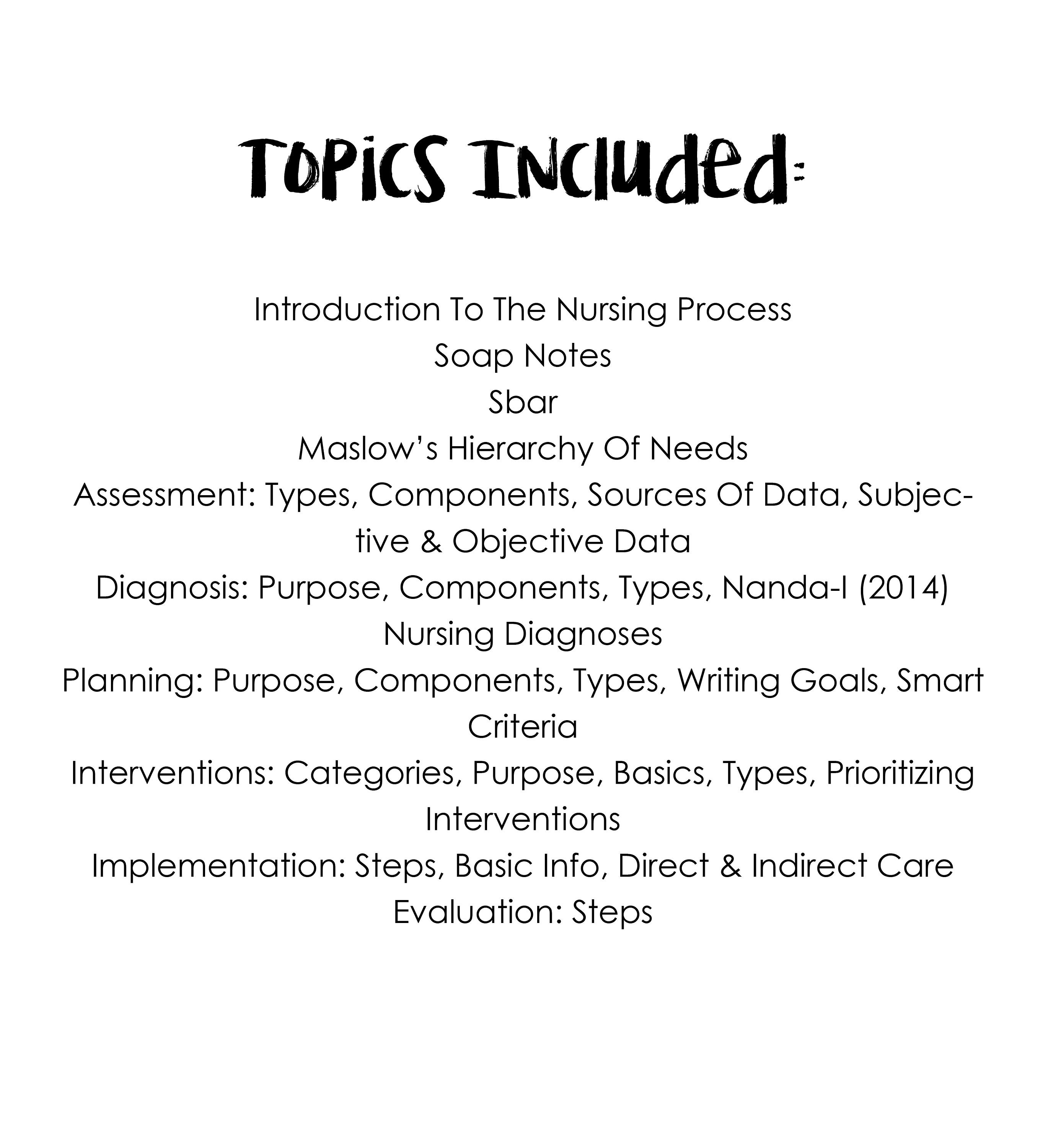Nursing Process Study Guide Notes - Etsy