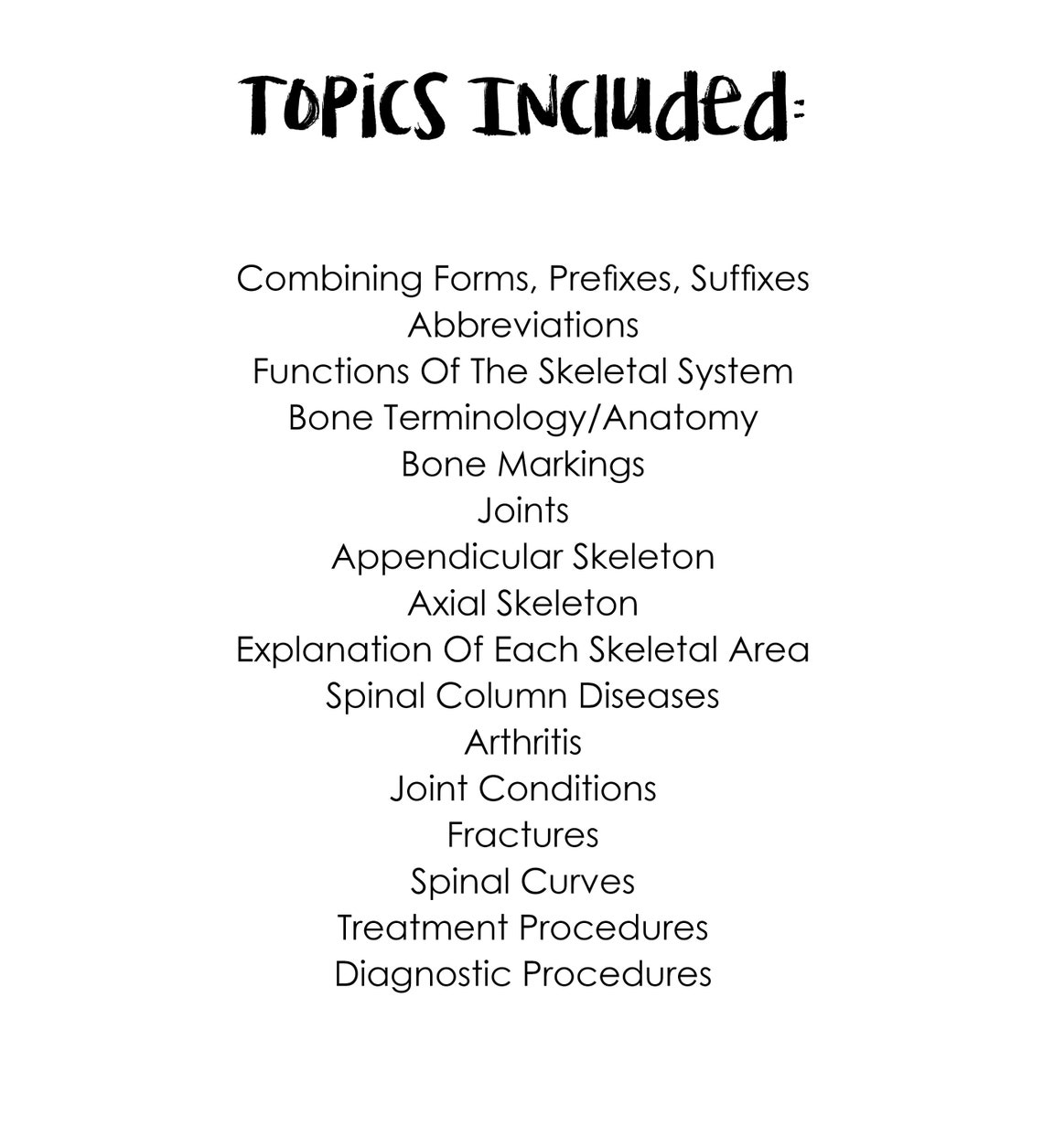 Skeletal System Medical Terminology - Etsy