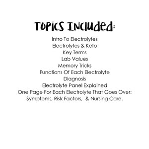 Electrolyte Imbalances Nursing Study Guide - Etsy