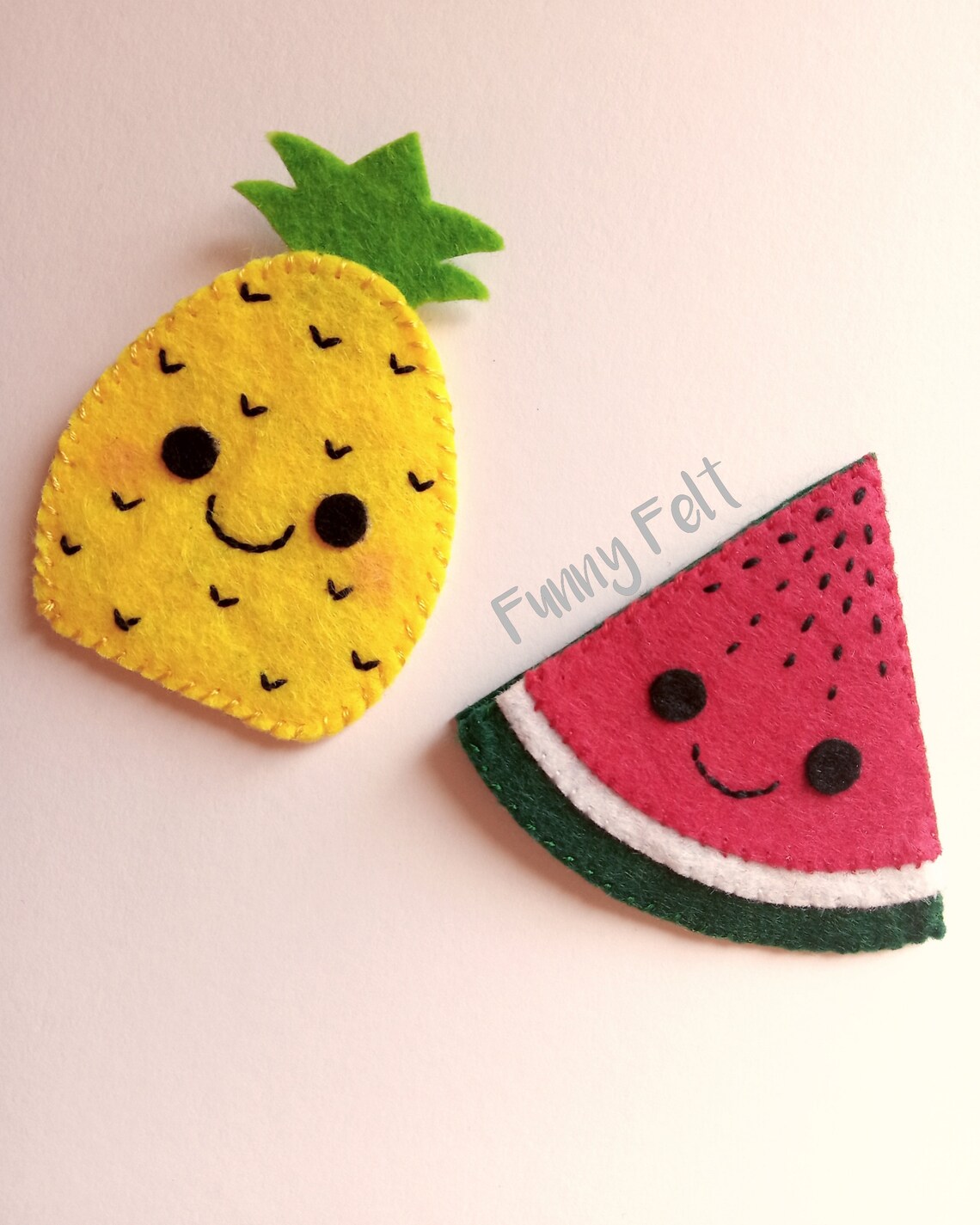 Fruit Felt Bookmark, Kawaii Handmade Bookmark, Cute Felt Bookmark ...
