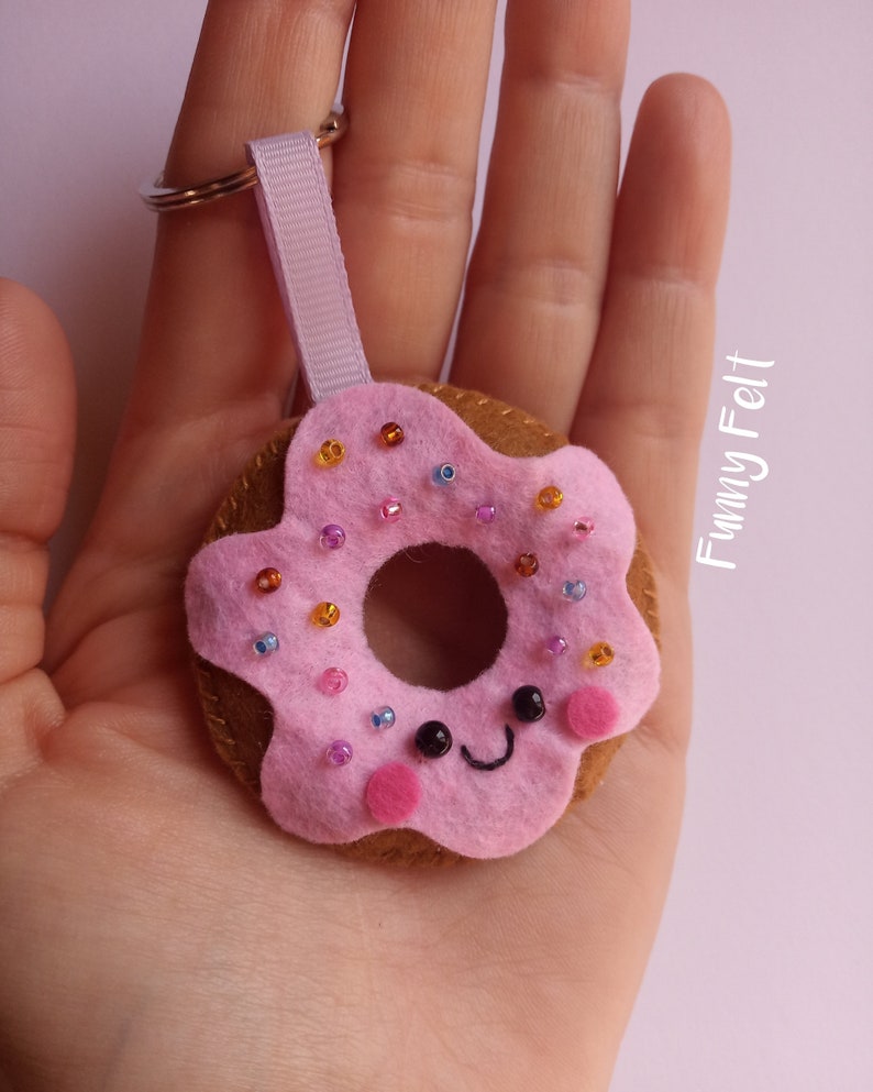 Cute Felt Keychain Kawaii Felt Bag Charms Cupcake Keychains - Etsy