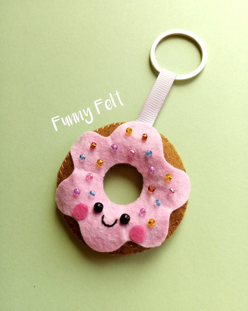 Cute Felt Keychain Kawaii Felt Bag Charms Cupcake Keychains - Etsy