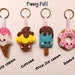 Cute Felt Keychain Kawaii Felt Bag Charms Cupcake Keychains - Etsy