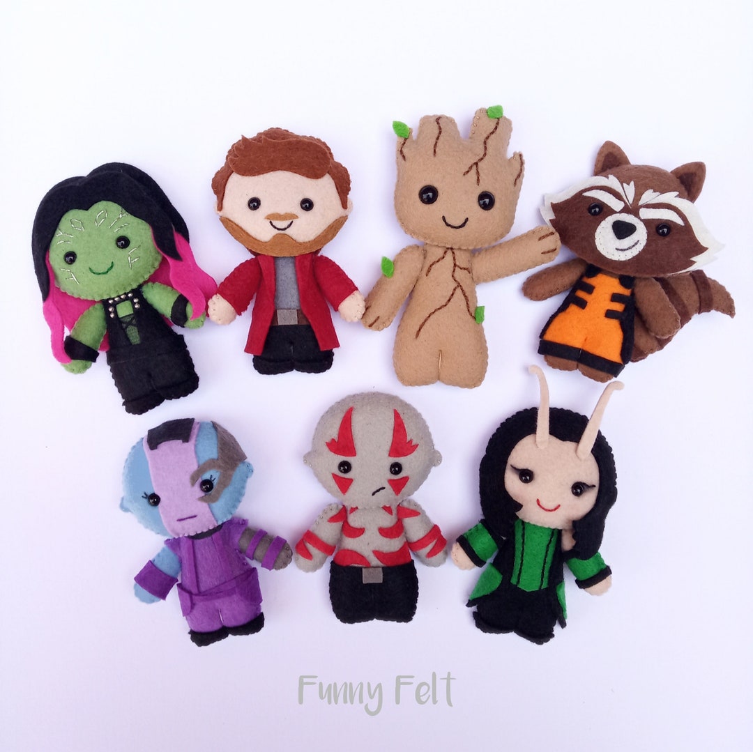 Guardians of the Galaxy Felt Figure, Superhero Christmas Ornaments ...