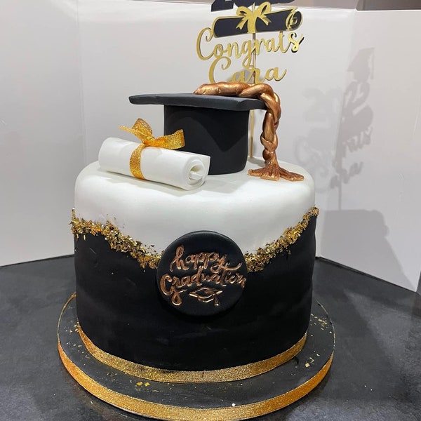 Acrylic Personalized Graduation Cake Topper - Etsy