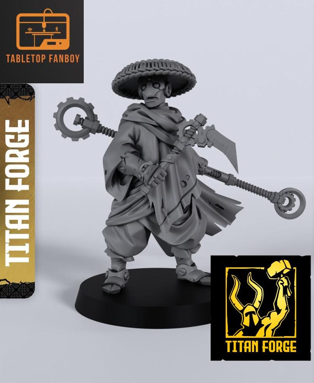 Warforged Monk Miniature 28mm or 32mm Scale by Titan Forge With Base ...