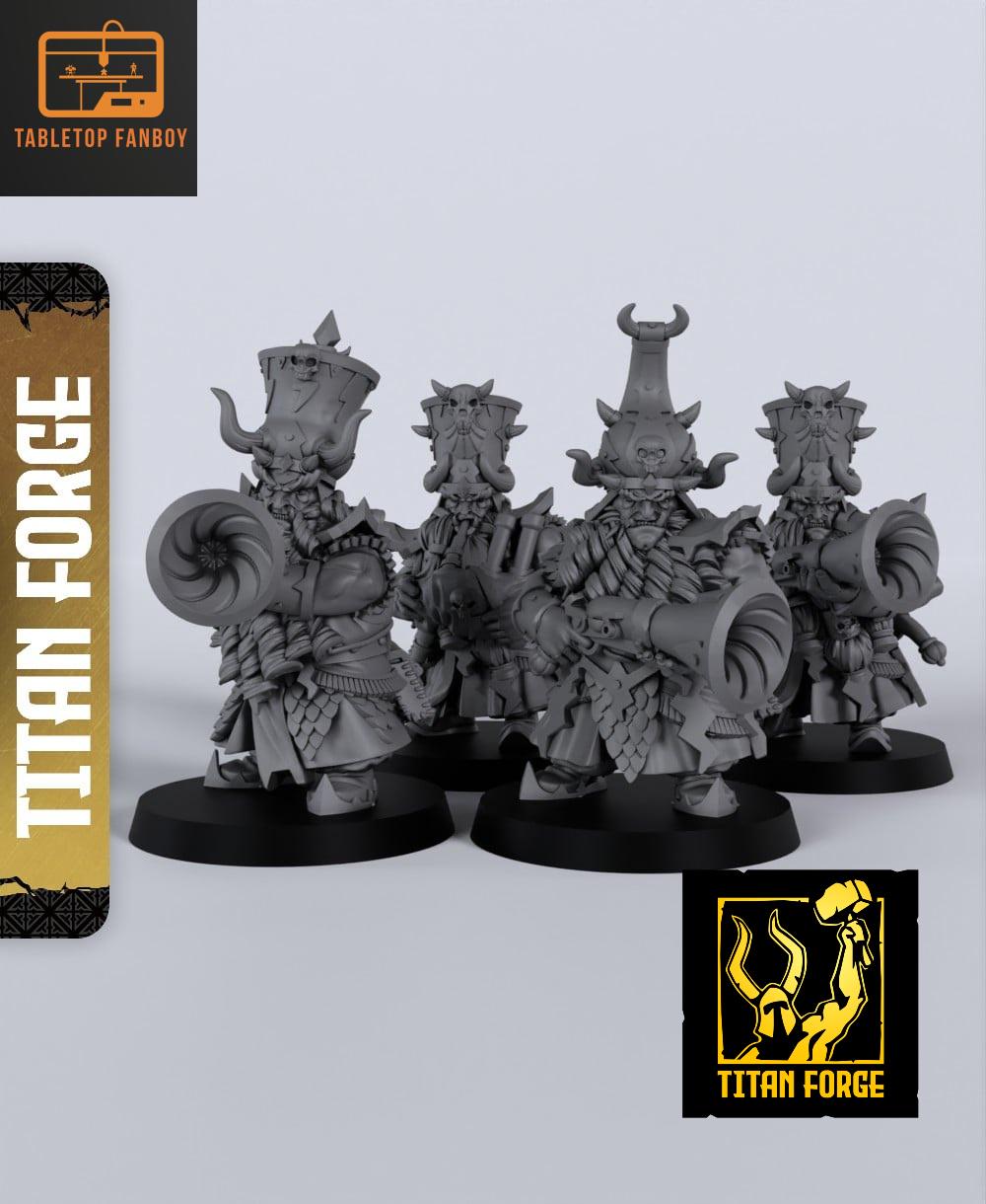 Infernal Dwarf Gunners Unit of 5 Miniatures With Weapon Options 28mm or ...
