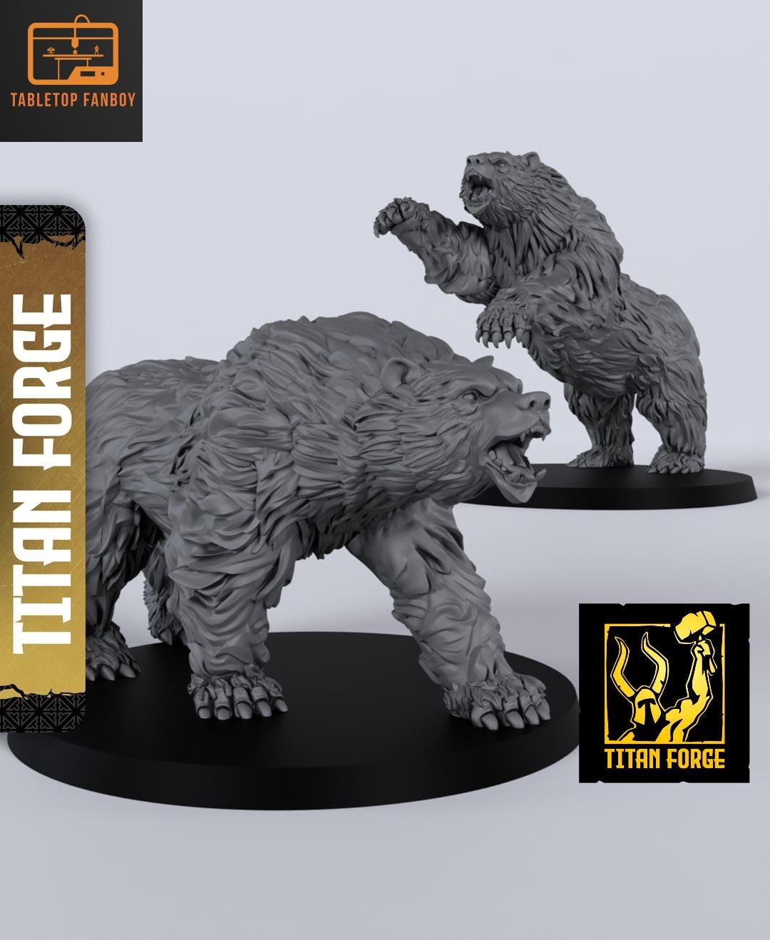 Ursa Bear NPC Monster (2 Variations) Miniature 28mm or 32mm Scale by ...