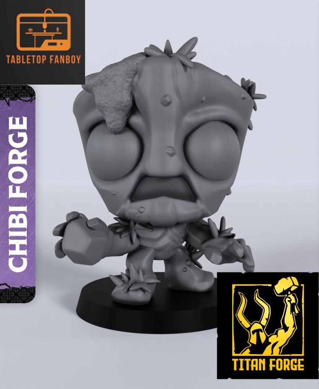 Chibi Earth Elemental Miniature 32mm Scale by Titan Forge With Base ...