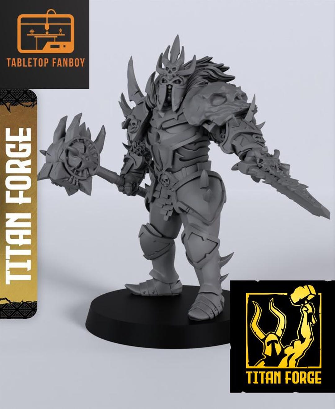 Mor-zhal Deathlord Human Death Knight Miniature 28mm or 32mm Scale by ...