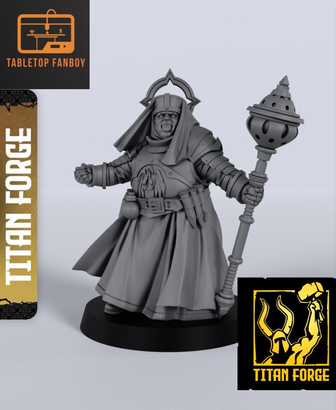 Superior Nun Cleric Miniature 28mm or 32mm Scale by Titan Forge With ...