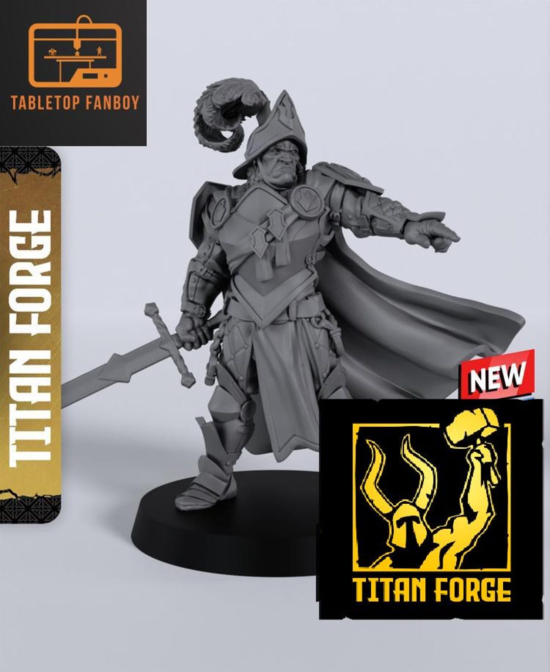 City Watch Sergeant Titanforge Armoured Warrior or Soldier Miniature ...