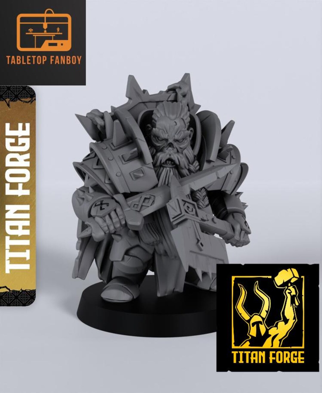 Mor-zhal Berserker Dwarf Death Knight Miniature 28mm or 32mm Scale by ...