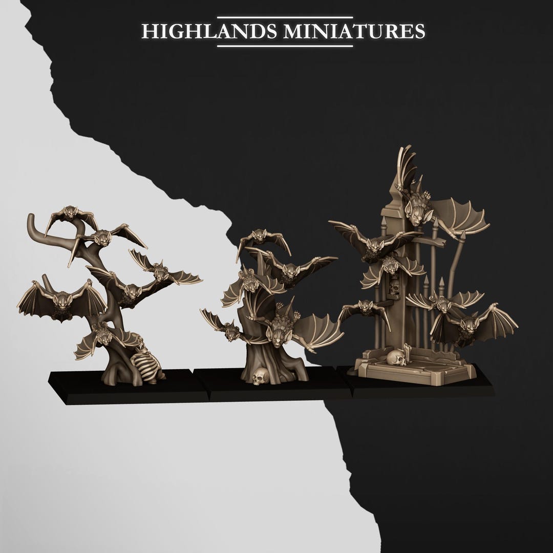 Transilvanya Bat Swarm Monster Unit Wargaming Scale Undead Models by ...