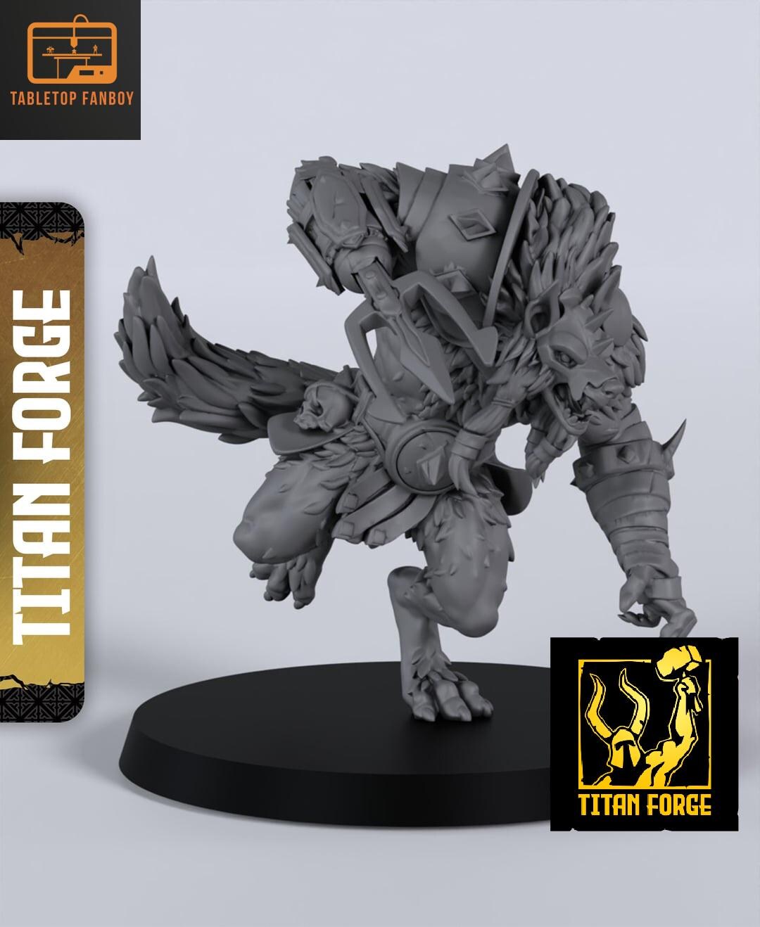 Pit Fighter Wrargog Bloodmoon Werewolf Miniature 28mm or 32mm Scale by ...