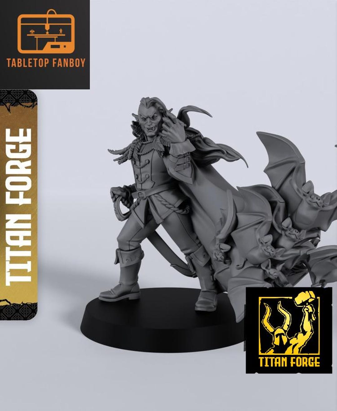 Vampire Titanforge Miniature 28mm or 32mm Scale by Titan Forge With ...
