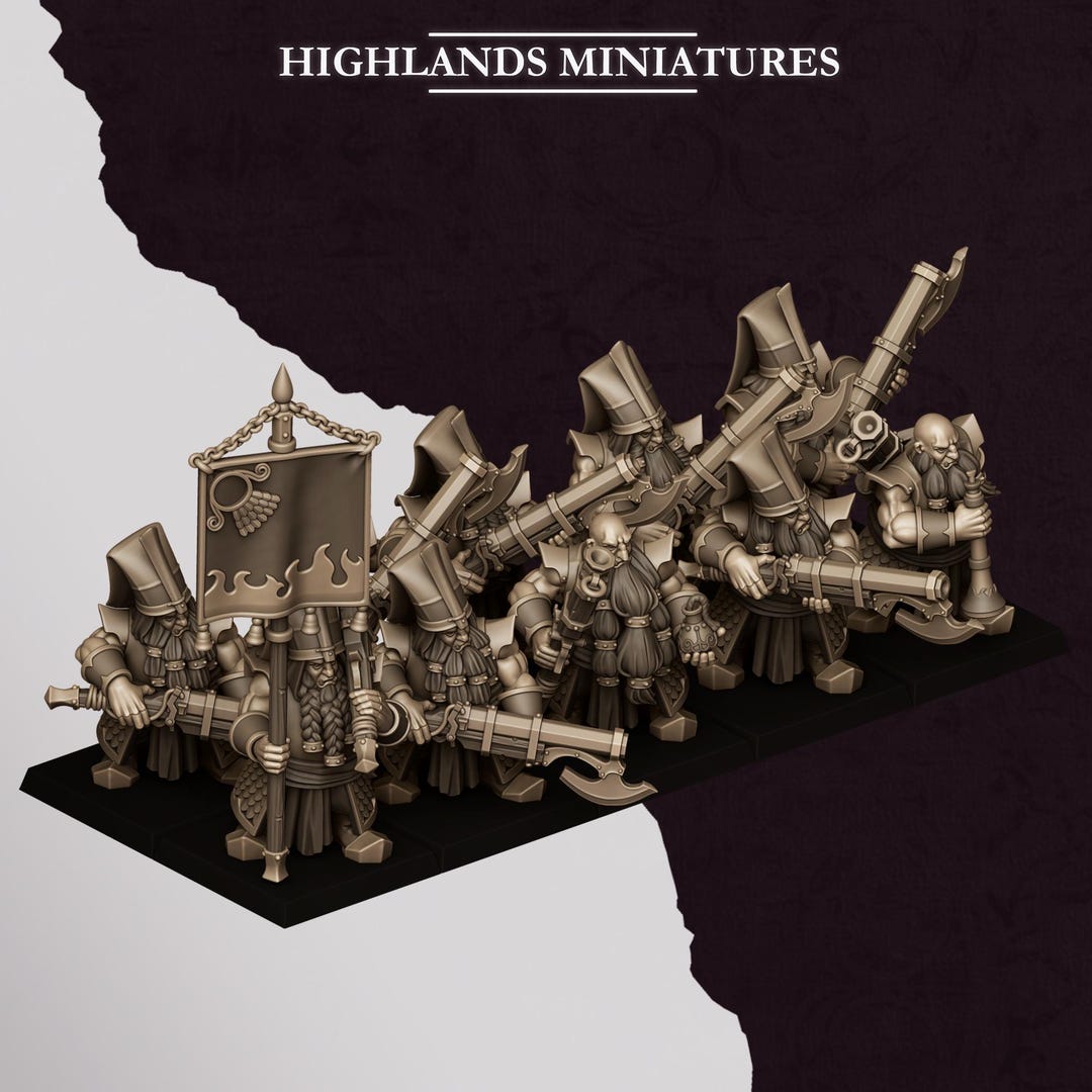 Sons of Marduk Shooters Wargaming Scale Chaos Dwarf Models by Highland ...