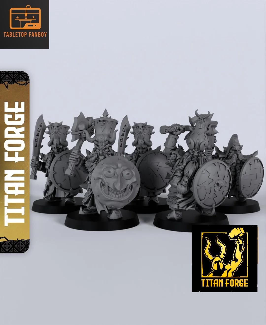 Kashan Vra Infernal Dwarf Warriors Unit of 5 Miniatures With Weapon ...