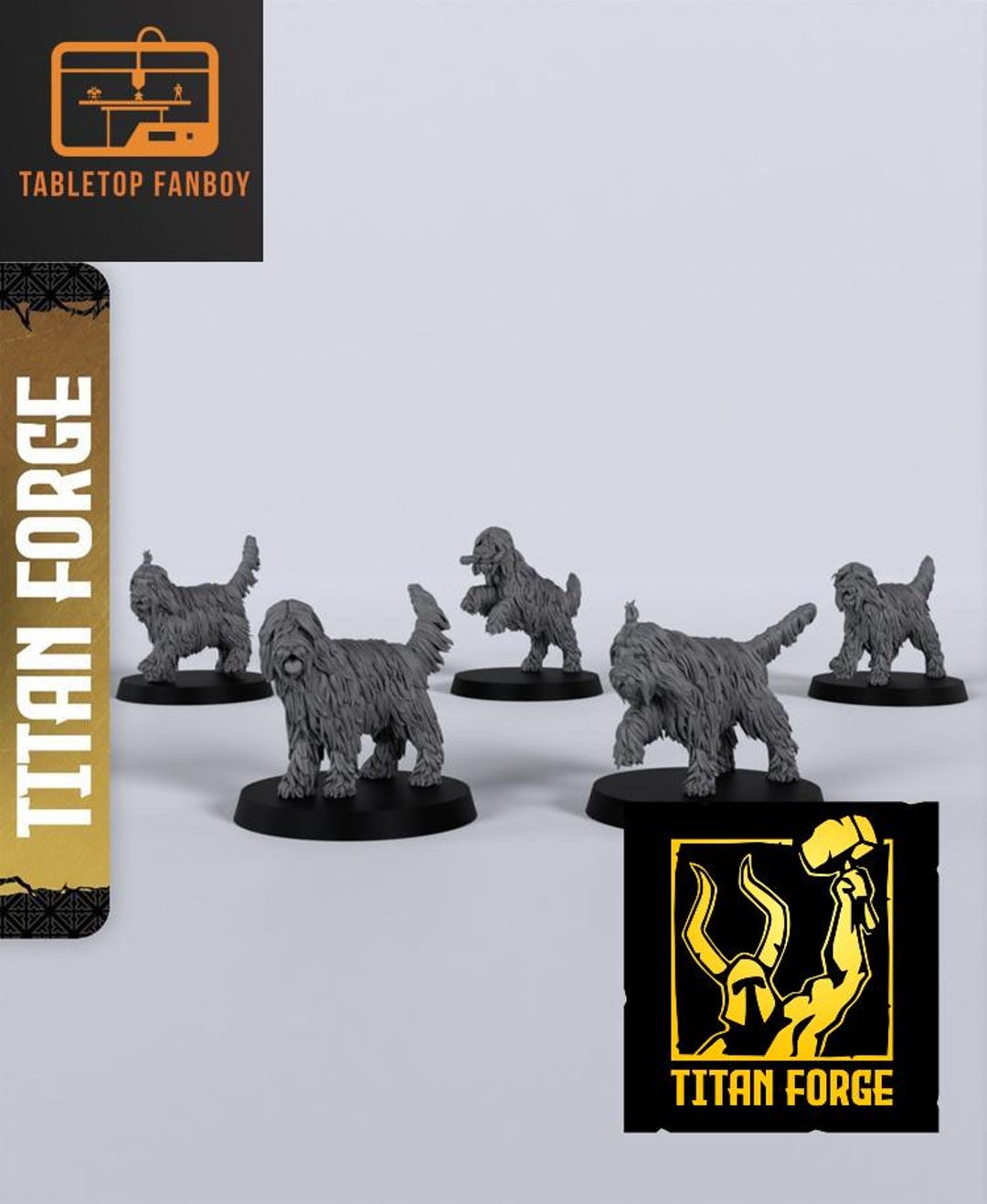 Dogs! Set of 5 Good Boys, Best Boys! Miniatures 28mm or 32mm Scale by ...