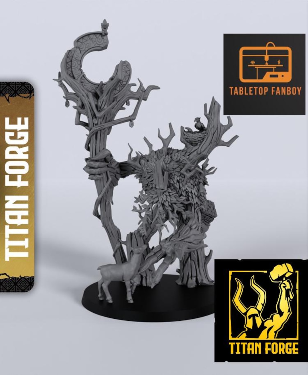 Sylvan Thicket Shepard Titanforge Wood Elf Miniature 28mm or 32mm Scale ...