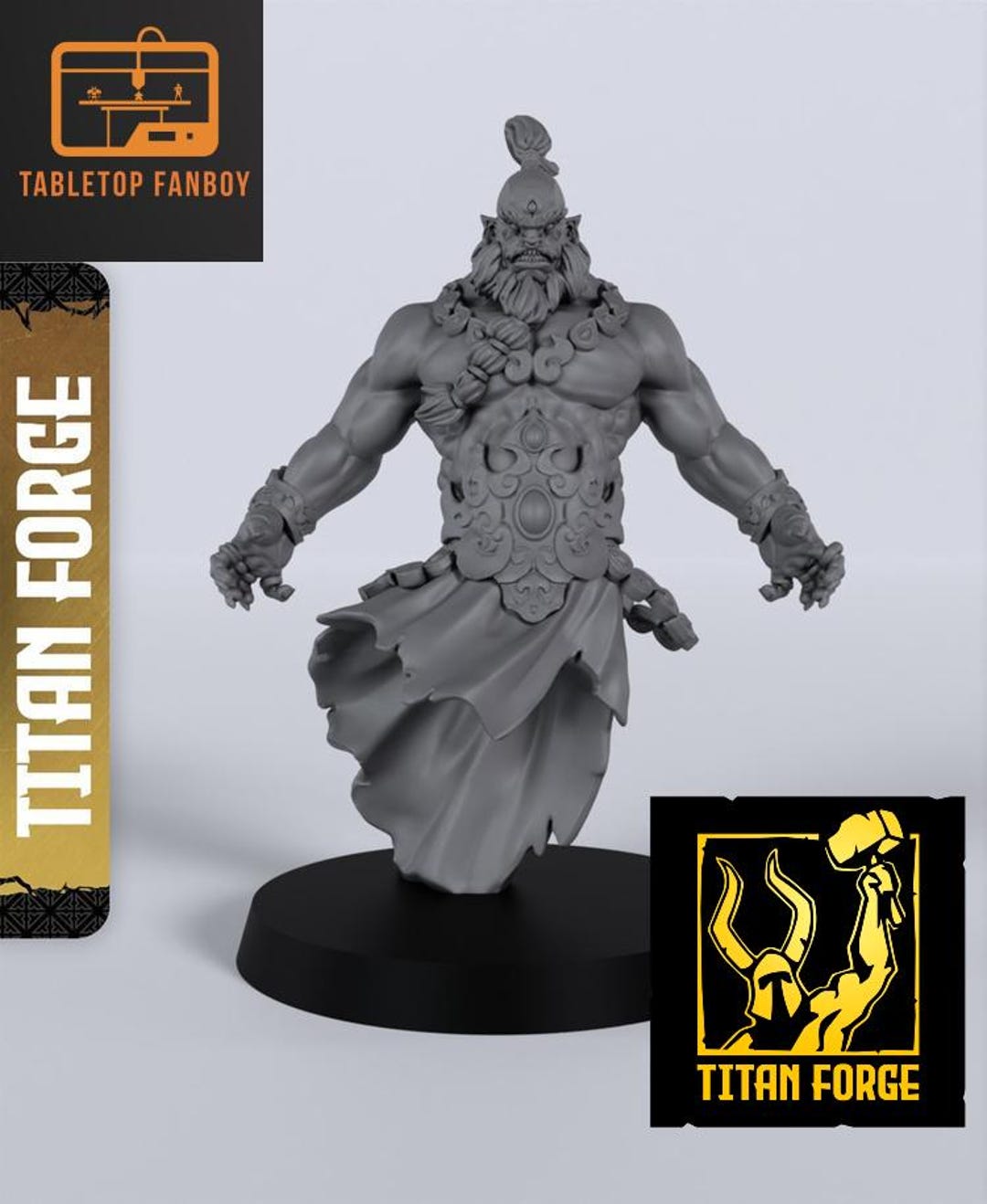 Spellblade Djinn Miniature 28mm or 32mm Scale by Titan Forge With Base ...