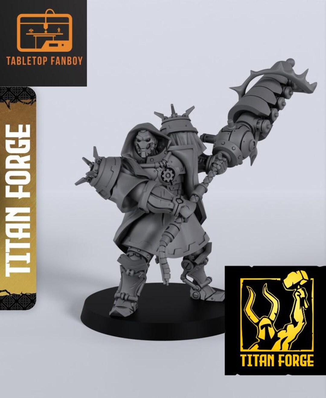 Warforged Mechanical Warlord Miniature 28mm or 32mm Scale by Titan ...