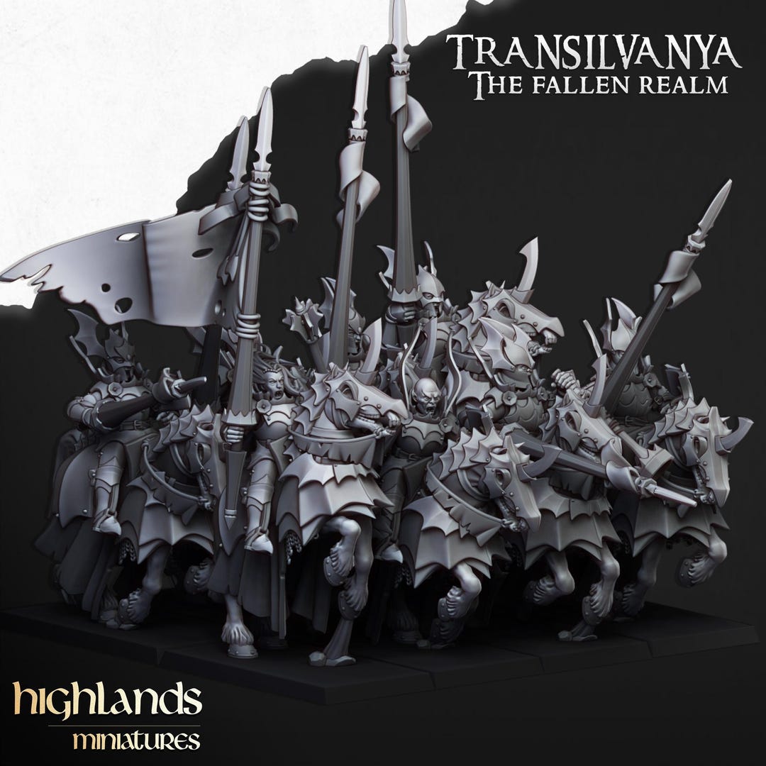 Transilvanya Vampire Knights Cavalry Wargaming Scale Undead Models by ...