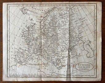 1816 map of europe - Etsy Nederland