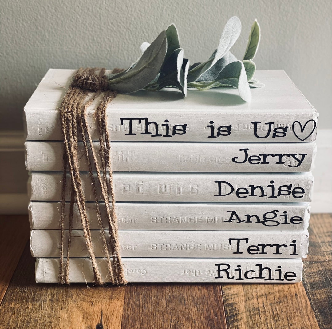 Personalized Bookstack - Etsy