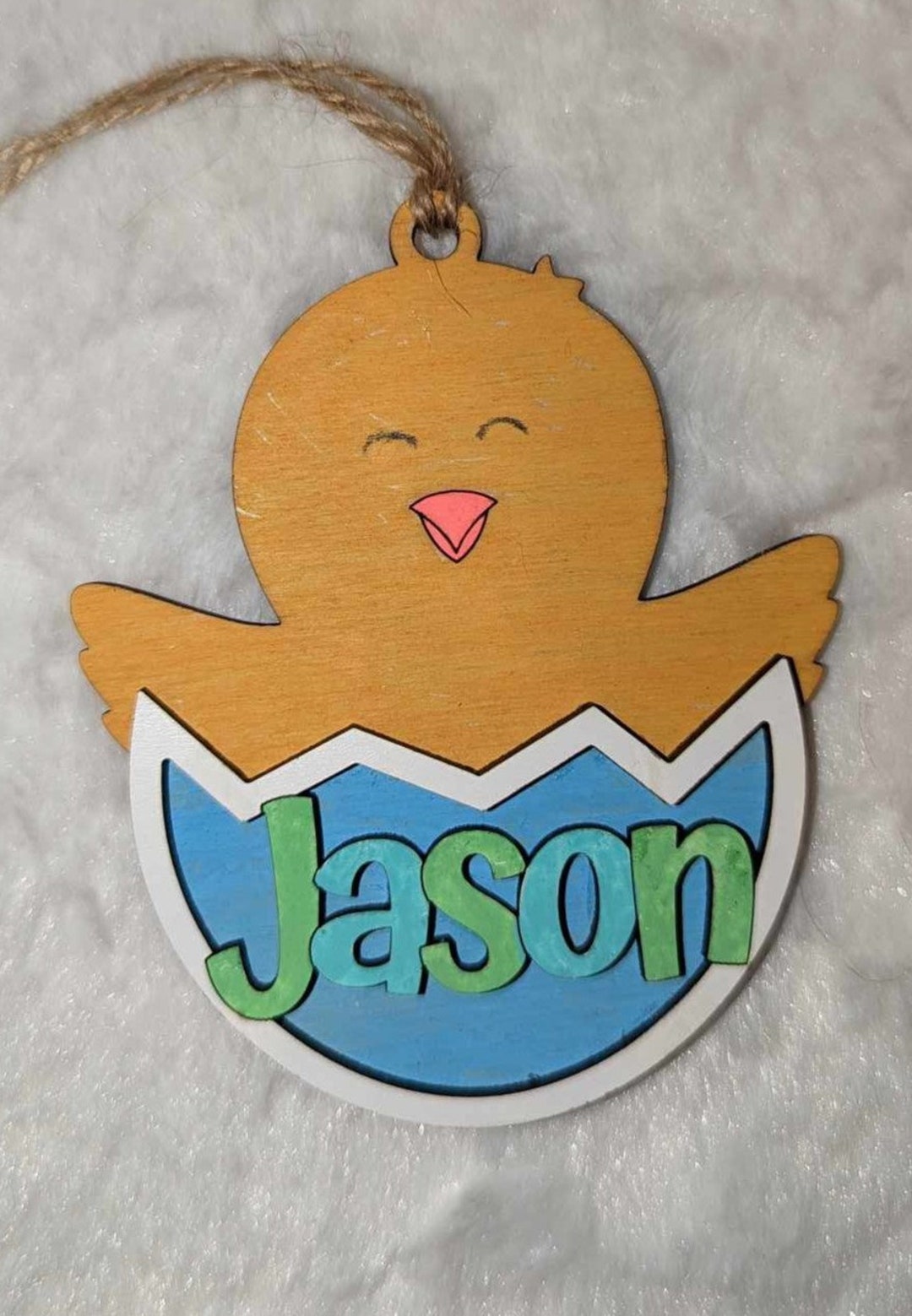 Customized Easter Name Tag Chick - Etsy