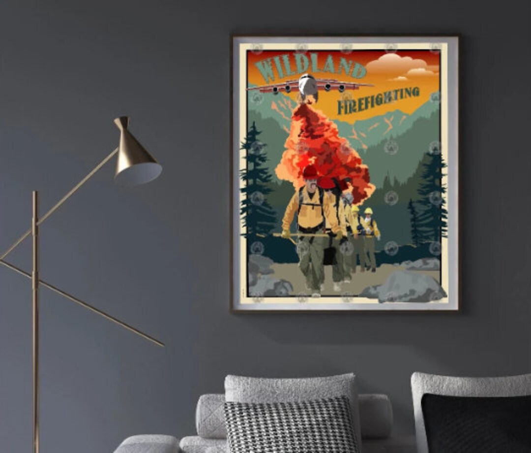 Wildland Firefighting Firefighter Metal Print | Firefighter Metal Art ...