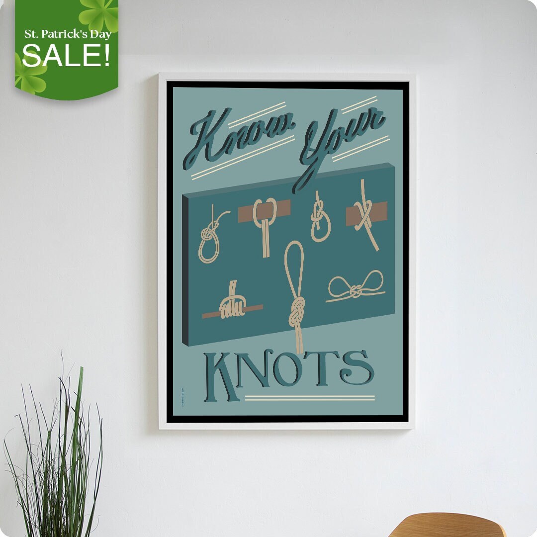 Know Your Knots Firefighter Poster Gift for Him Personalized ...