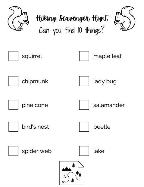 Hiking Scavenger Hunt - Etsy