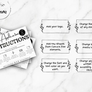 Printable Vinyl Car Decal Care Card Instructions Decal Application ...