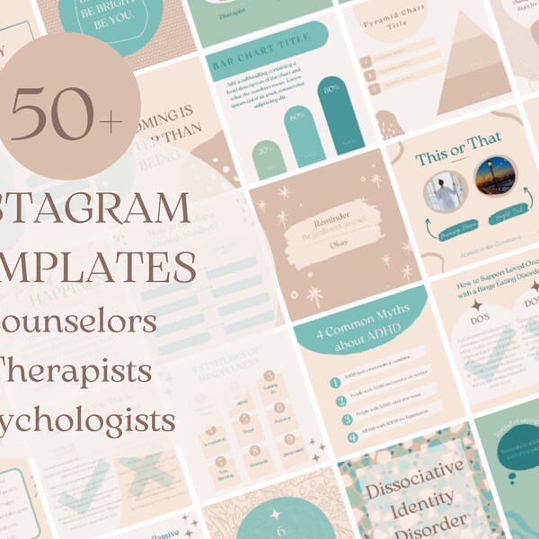 Psychotherapy Instagram Template - Etsy