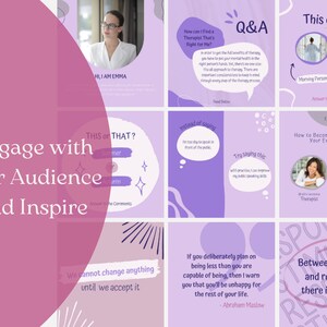 Instagram Templates for Therapist Counselor Psychologists Social Media ...