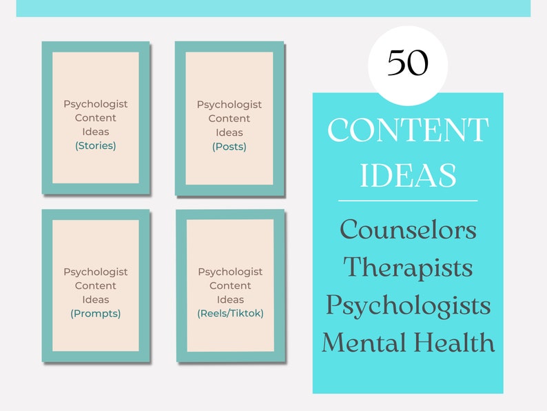 Mental Health Social Media Content Ideas, Intagram Posts for Therapist ...