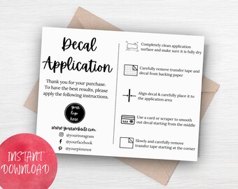 Vinyl Car Decal Wet Application Instructions - Etsy