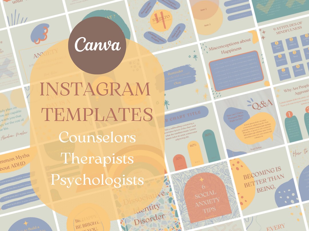 Instagram Template Mental Health Therapist Instagram Post Template ...