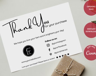 Ebay Thank You Card | Etsy