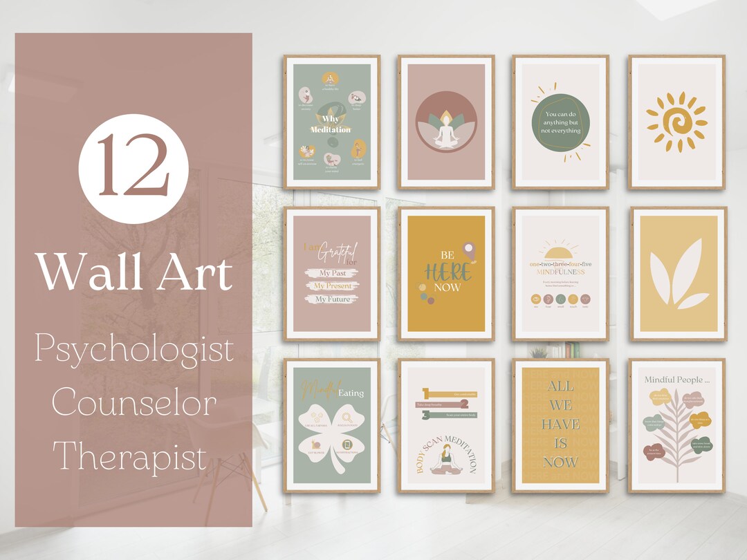 Psychologist Therapist Office Decor School Counseling Signs Posters ...
