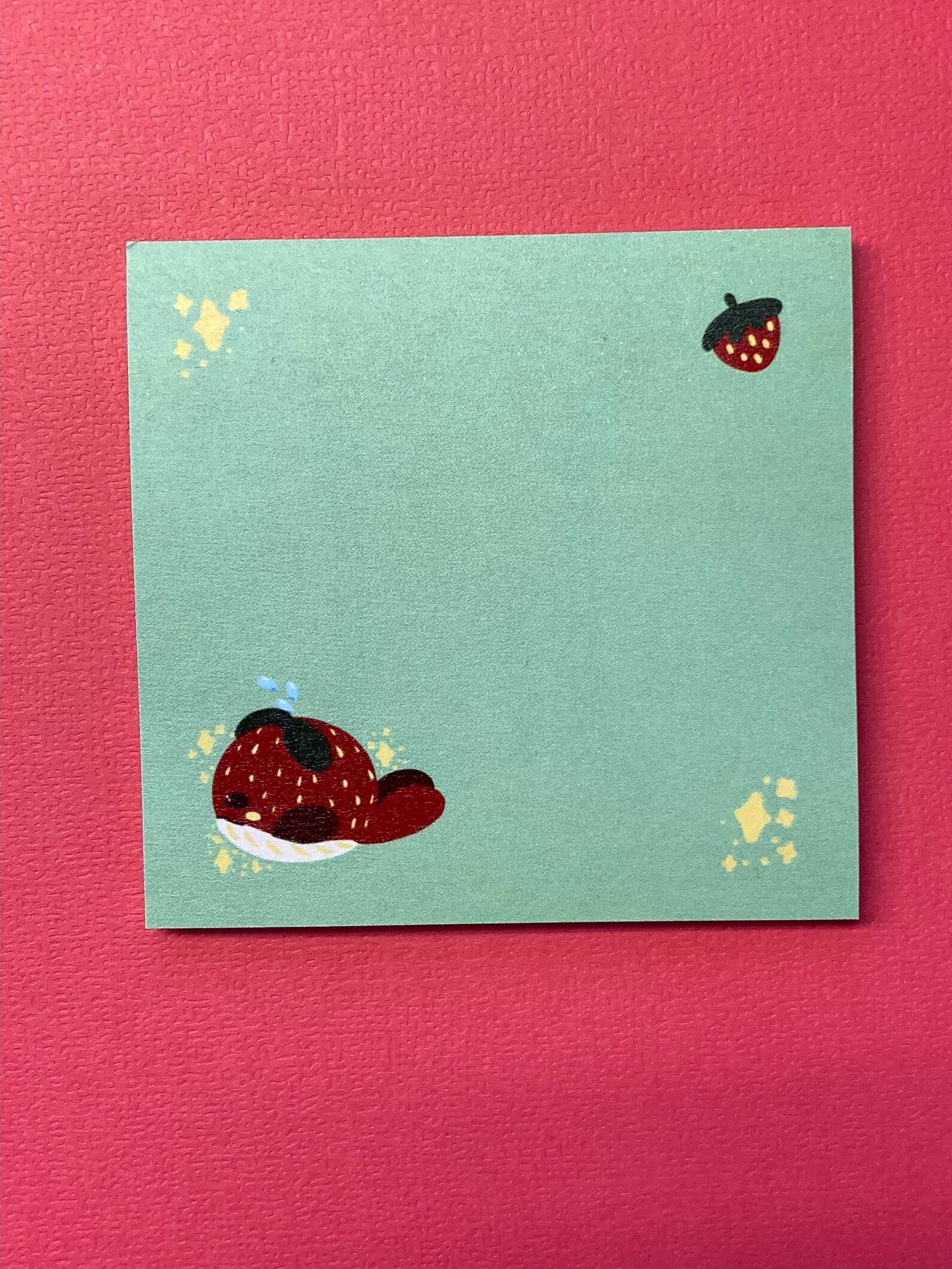 Cute Strawberry Whale Design Post It Notes Brand Sticky Notes From Work ...